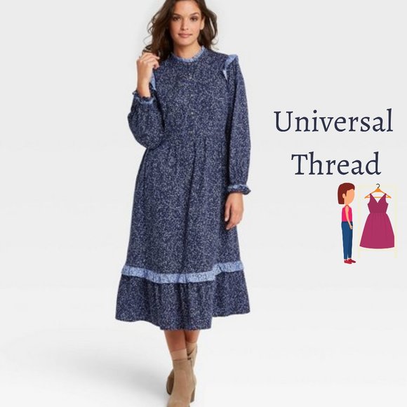 Universal Thread | Dresses | Universal Thread Long Sleeve Boho Ruffle ...